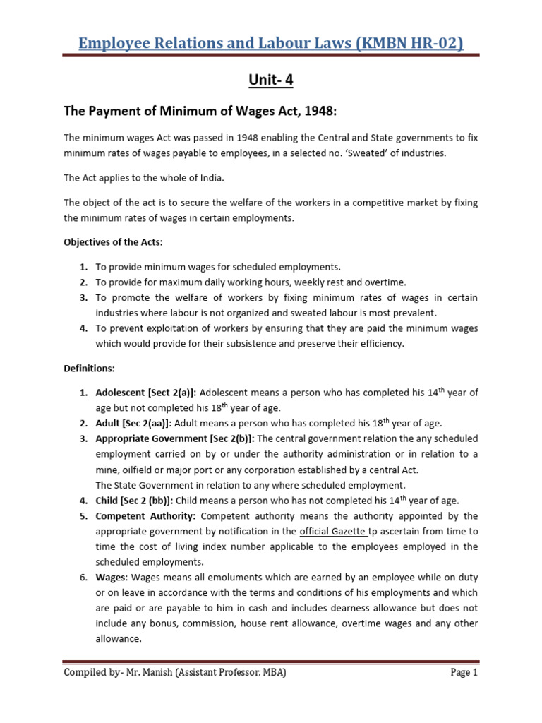 ERLL Unit 4 | PDF | Cost Of Living | Employment
