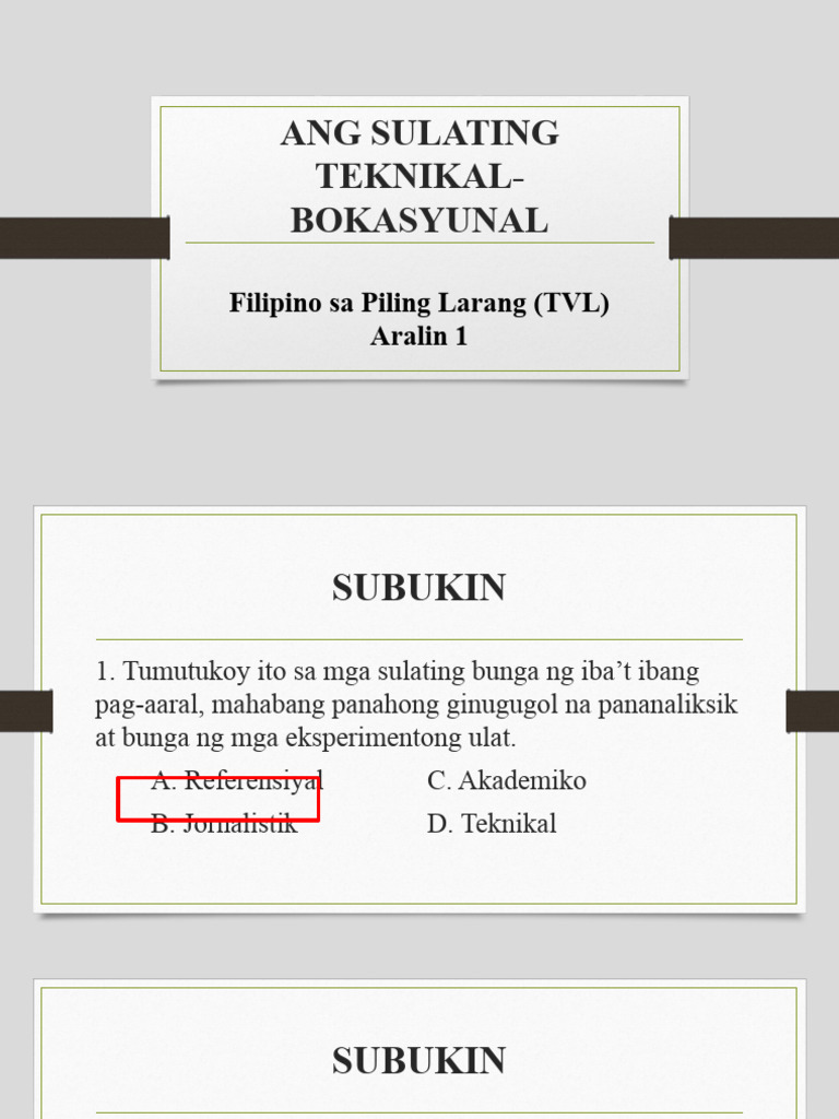 PilingLarang TVL 1 | PDF