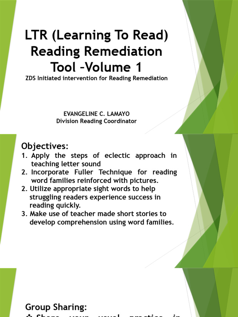 LTR Reading Remediation | Download Free PDF | Reading Comprehension ...