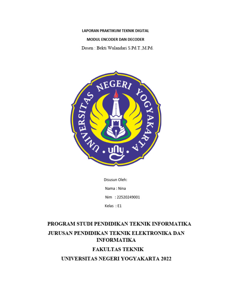 Laporan Pratikum Encoder Dan Decoder Hansen | PDF