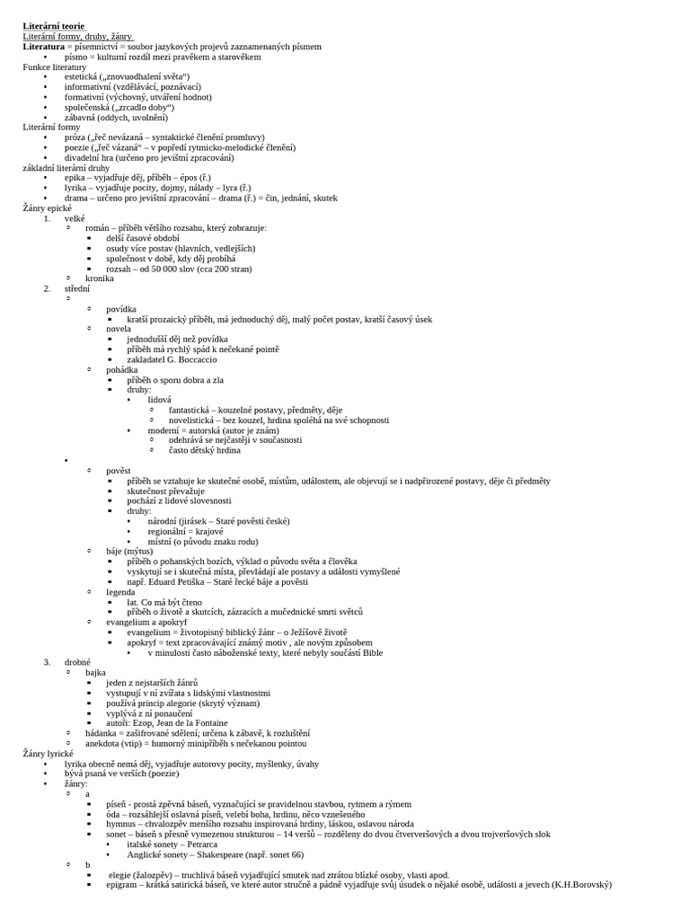 Literarni Teorie | PDF