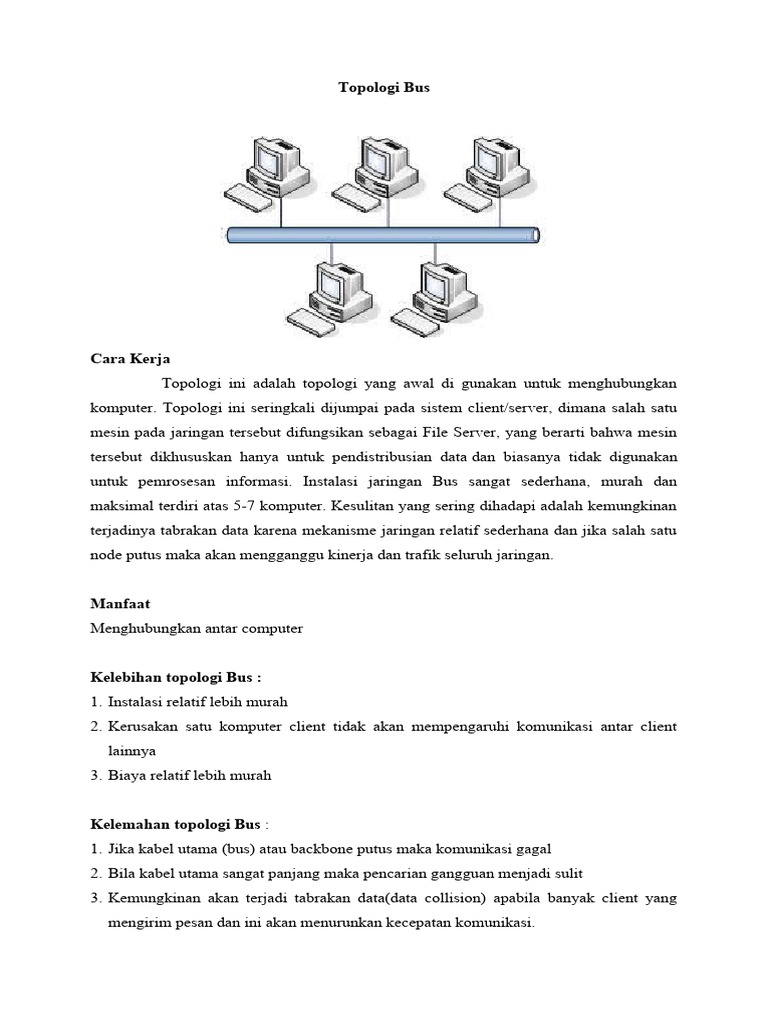 Kelebihan dan Kekurangan Topologi Jaringan | PDF
