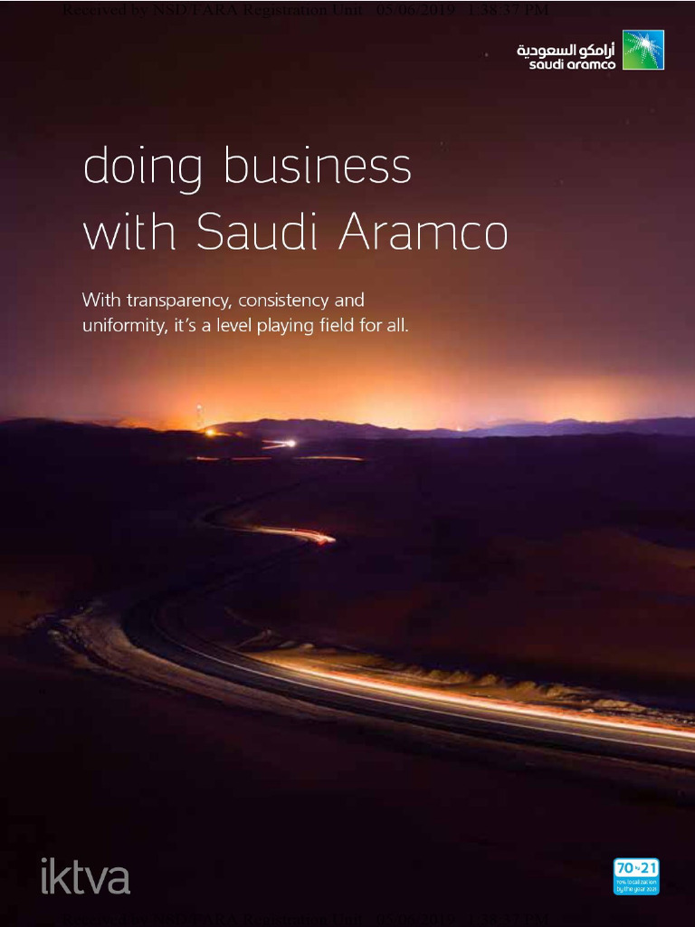 Doing Business With Saudi Aramco | PDF | Supply Chain | Supply Chain ...