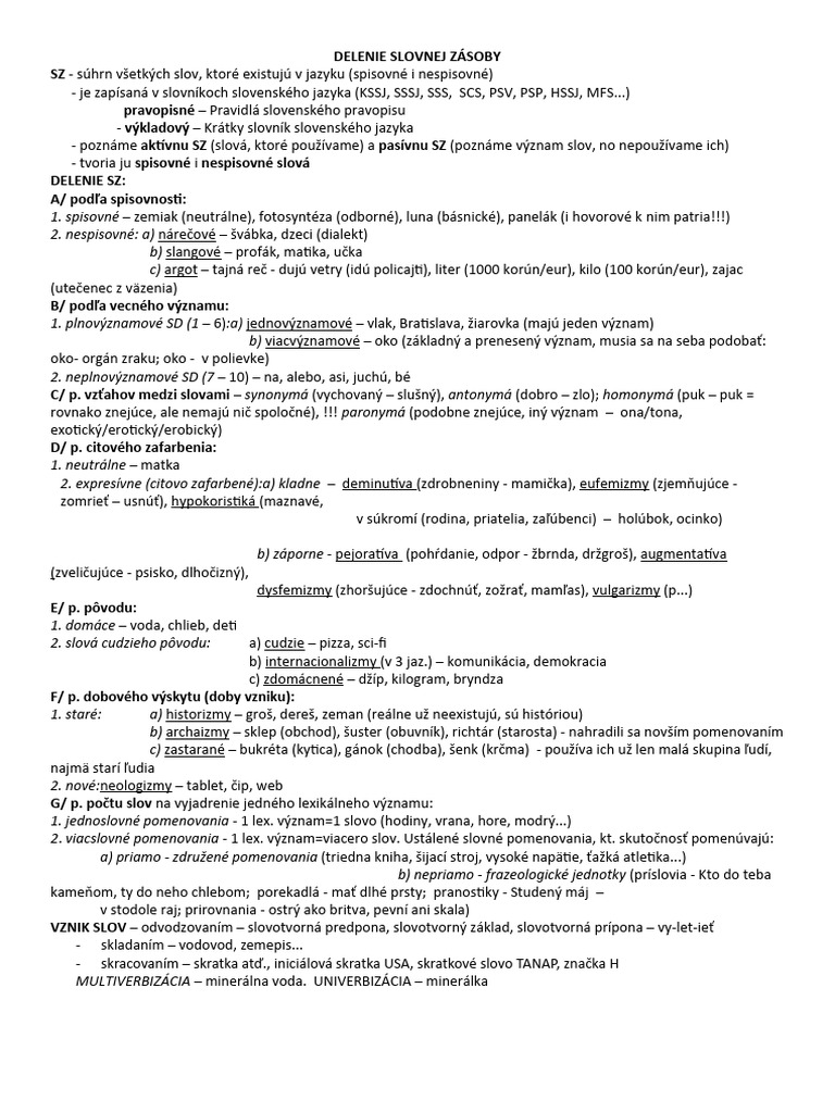 Lexikologia | PDF