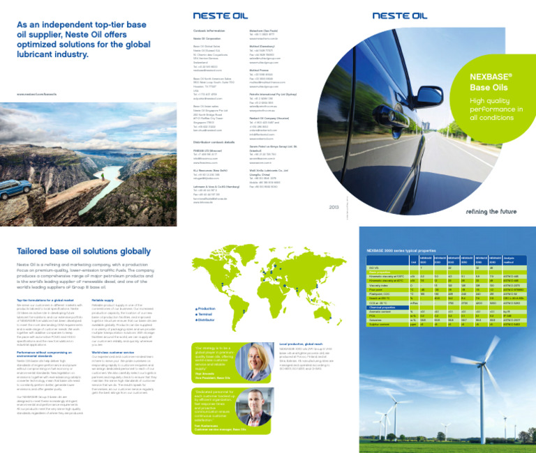 Base Oils Brochure 2013 | PDF