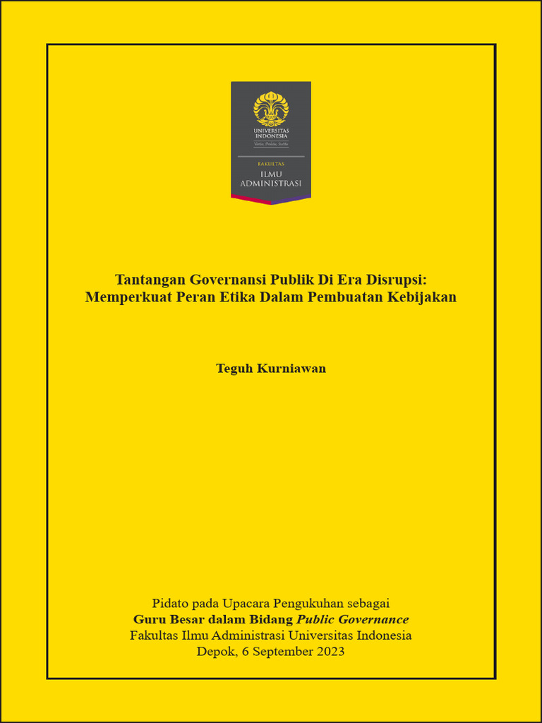 7-EKSP-Pidato Pengukuhan Prof. TK. Rev - 2 | PDF | Ilmu Sosial