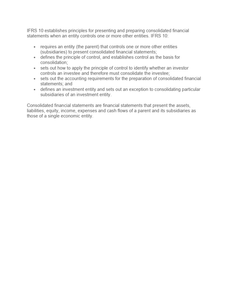 Ifrs 10 | PDF