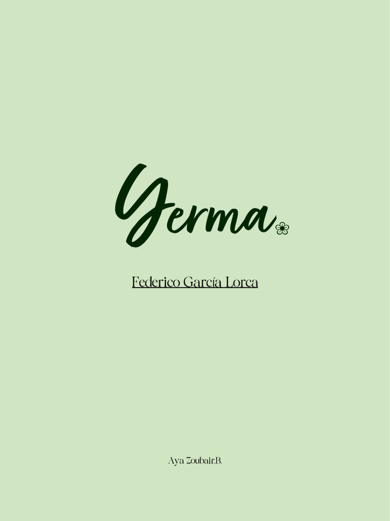 YERMA | PDF | Federico García Lorca | Amor