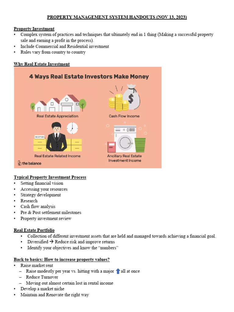 Property Management System | PDF | Investing | Real Estate Investing