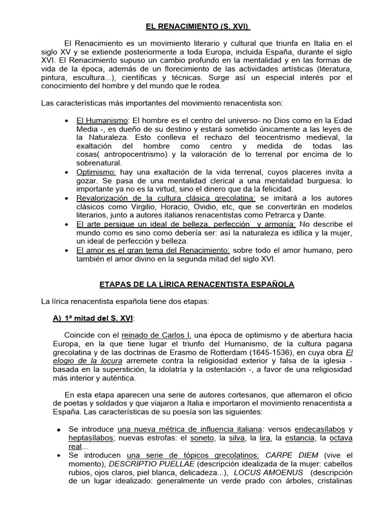 EL RENACIMIENTO | PDF | Renacimiento