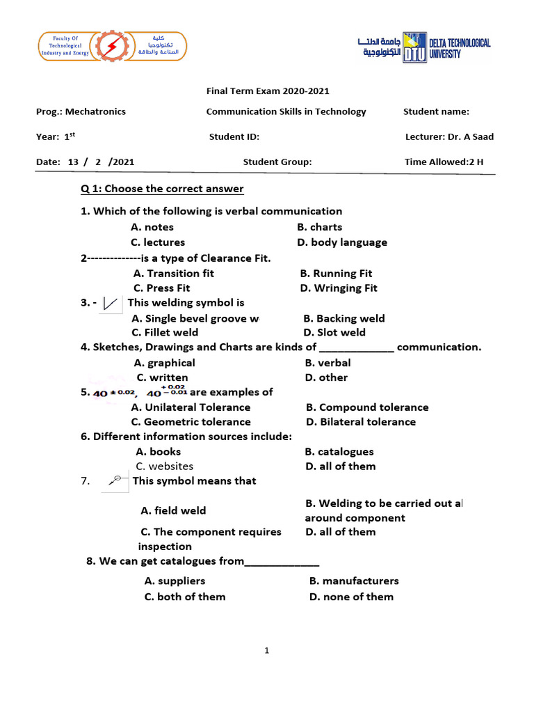 Cs Final Exam 2021 | PDF | Drill | Manufactured Goods