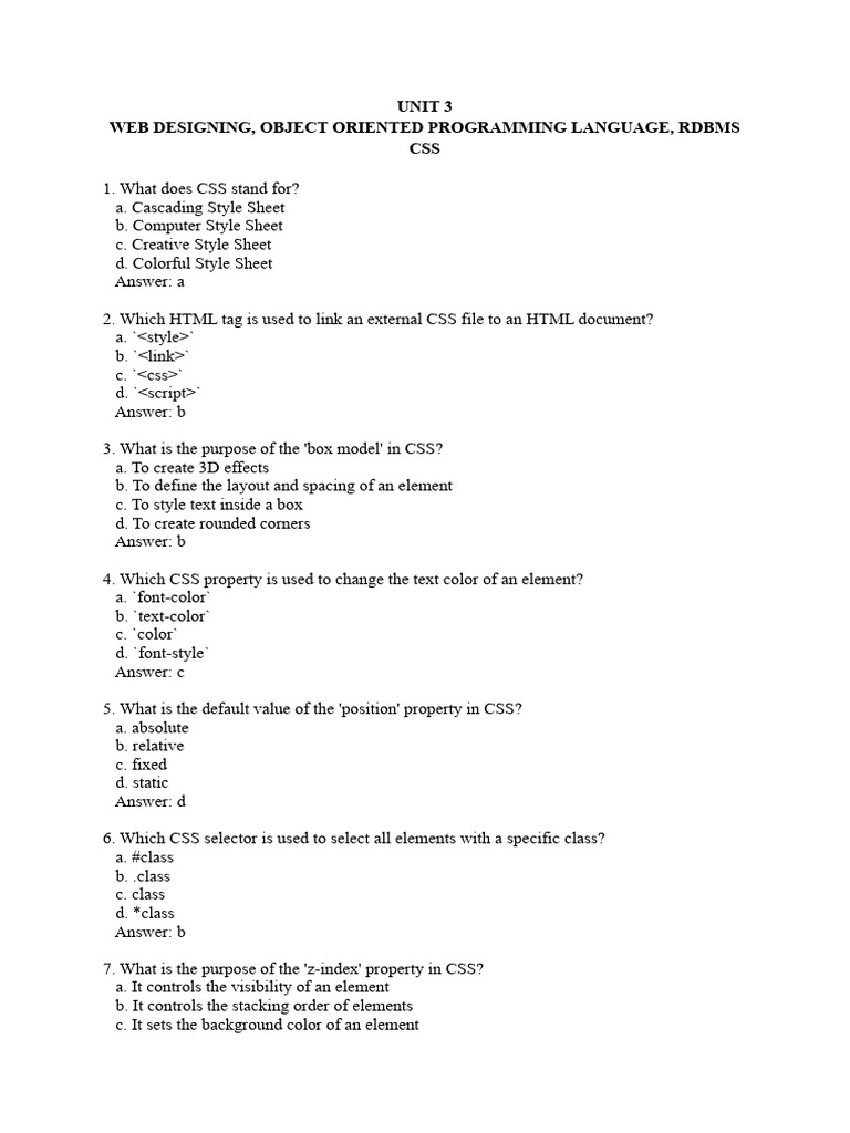 Unit 3 | PDF | Method (Computer Programming) | Databases