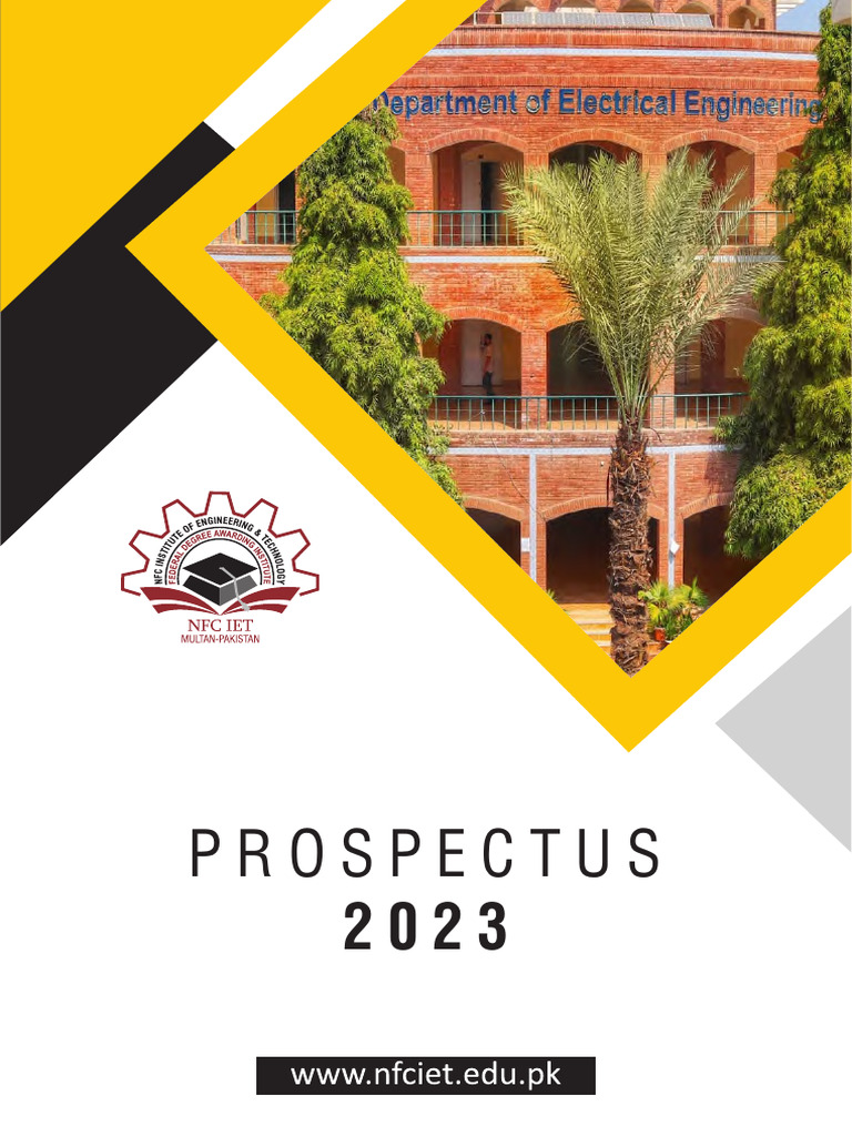 NFCIET Undergraduate Programs Prospectus 2023 | PDF