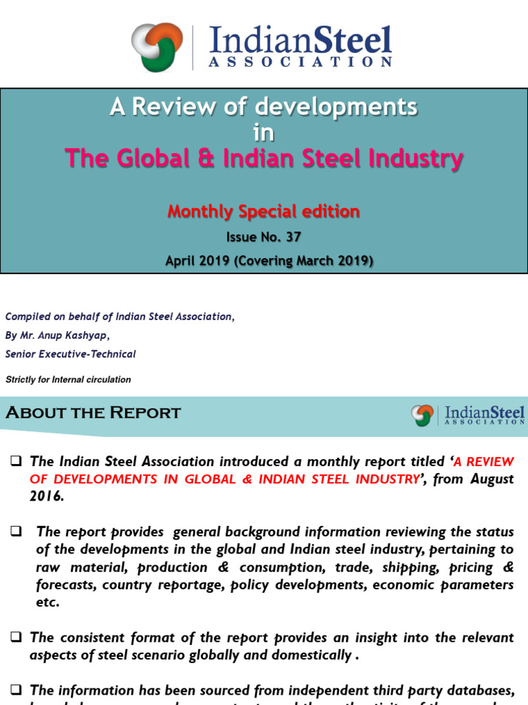 April 2019 - A Review of Development in The Global Indian Steel ...