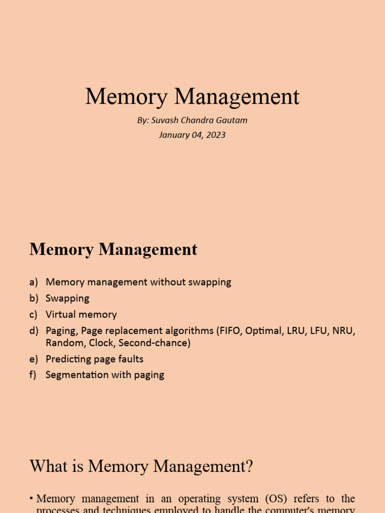 Comprehensive Guide to Memory Management | PDF | Computer Data Storage | Process (Computing)