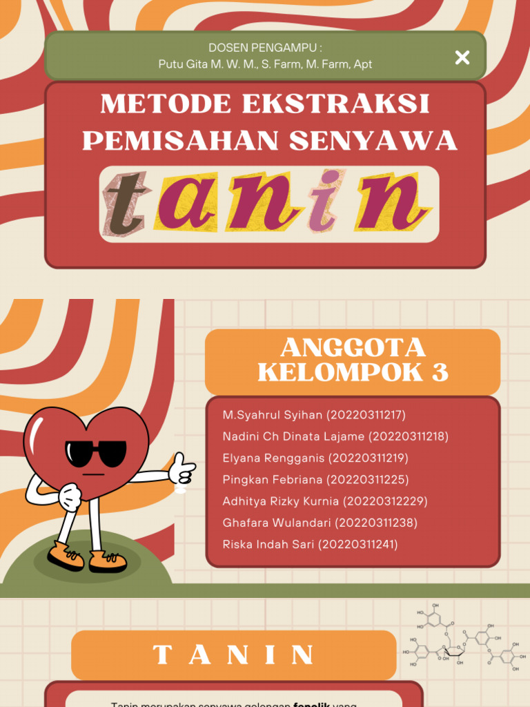 Ekstraksi Pemisahan Senyawa Tanin Kel.3 | PDF
