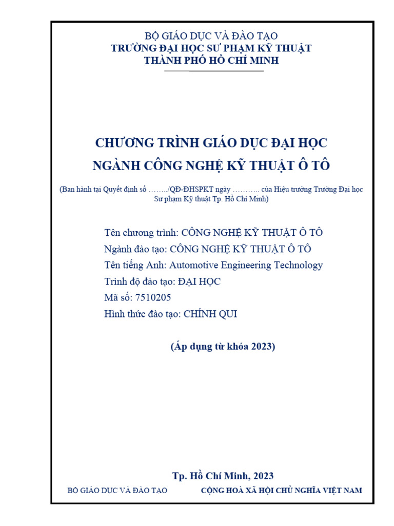 CTĐT CNKT Oto 150TC-K23 (20.07.23) | PDF