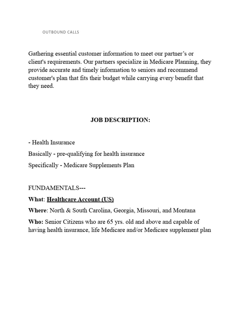 Medicare Supplement Call Guide | PDF | Medicare (United States) | Medicine
