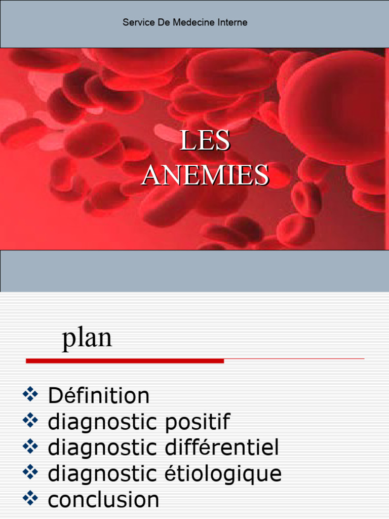 Anémie : Diagnostic et Étiologies en Médecine | PDF | Anémie | Hématologie