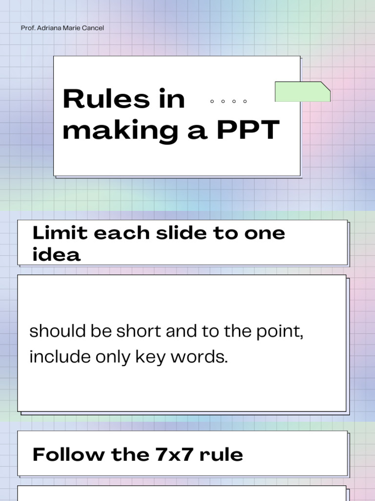 PPT Design Rules for Effective Presentations | PDF | Career & Growth