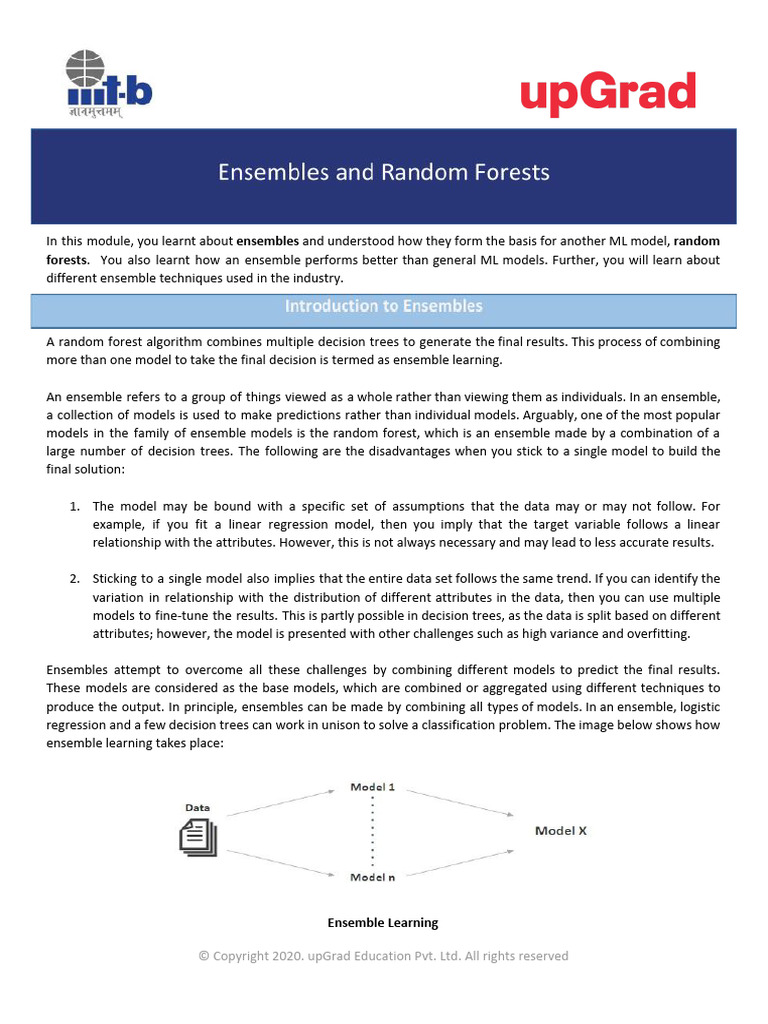 Lecture Notes - Random Forest | PDF | Career & Growth | Teaching ...