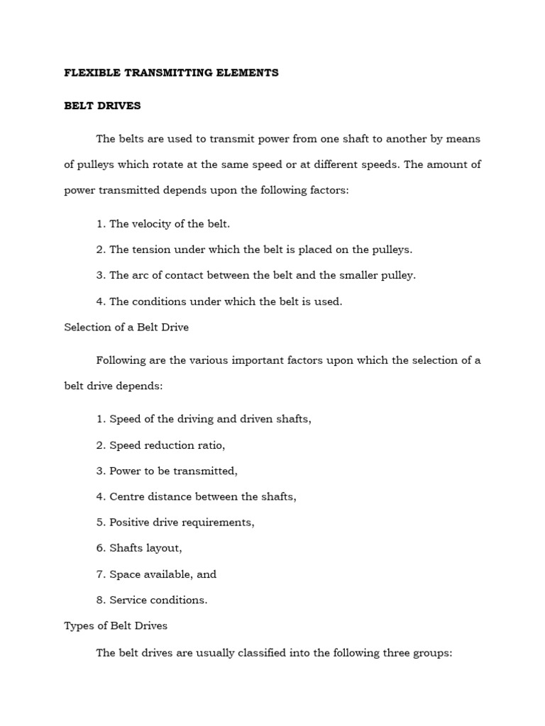 Flexible Transmitting Elements | PDF