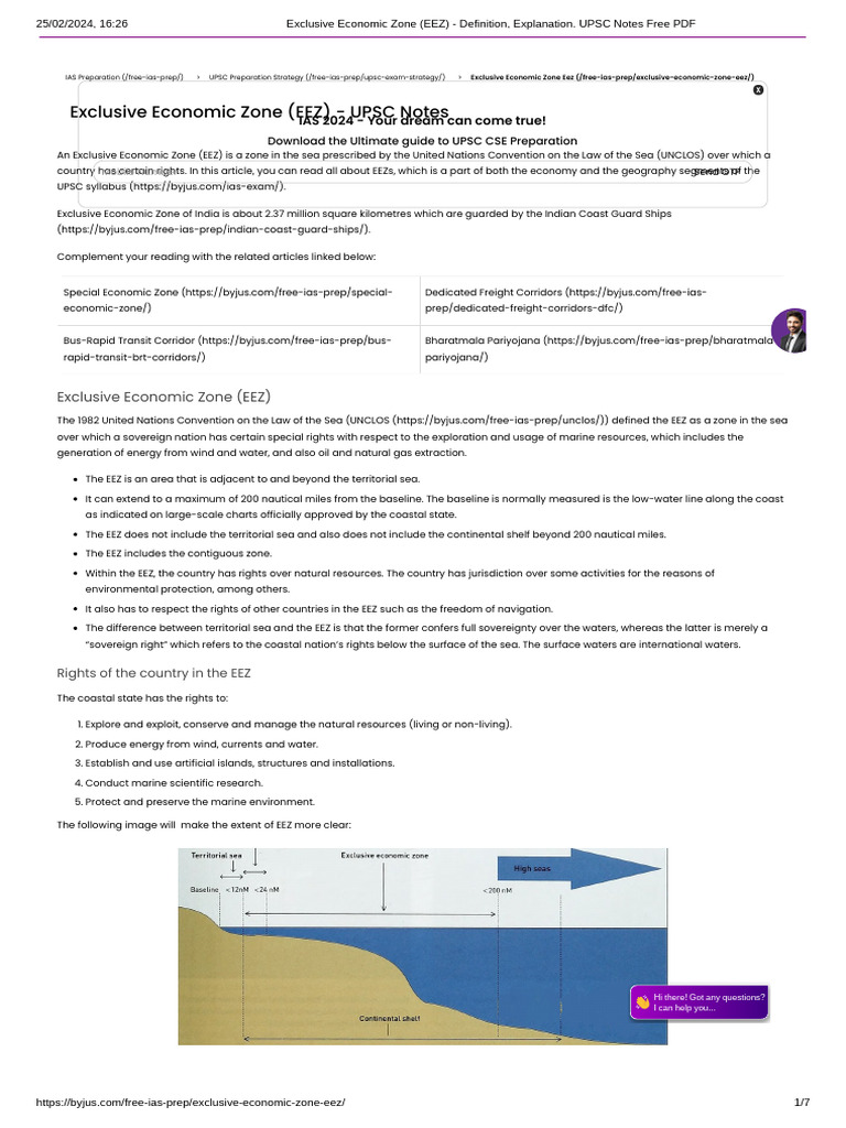 Understanding India's Exclusive Economic Zone | PDF | Territorial ...
