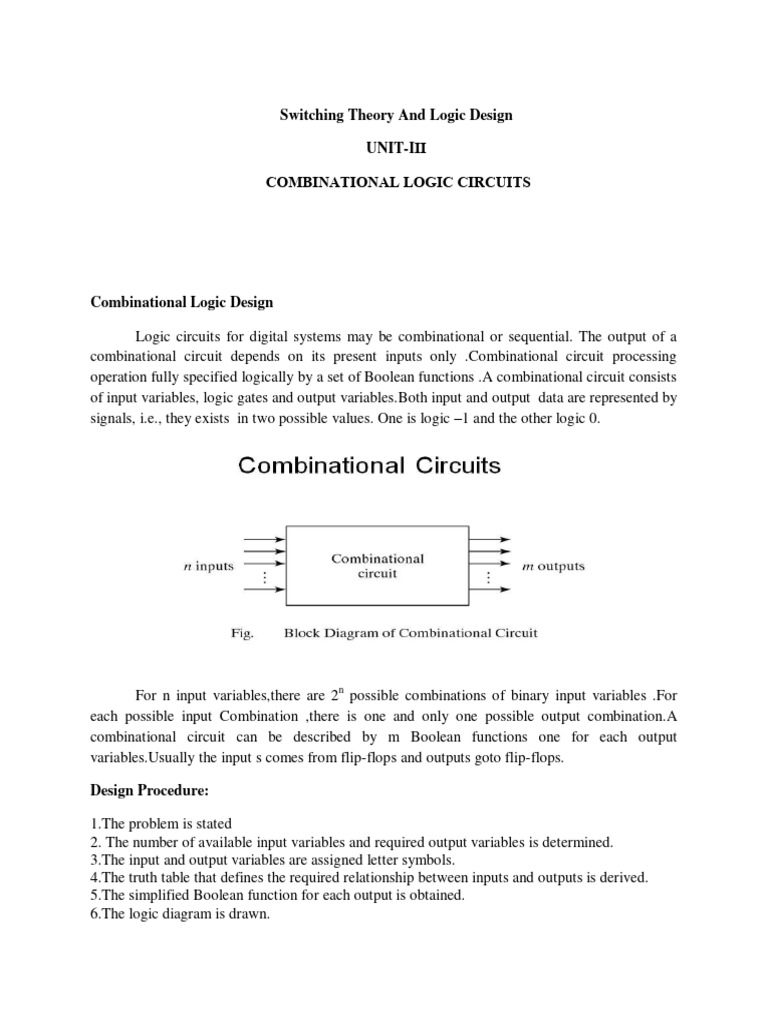 STLD Unit III | Download Free PDF | Subtraction | Logic Gate