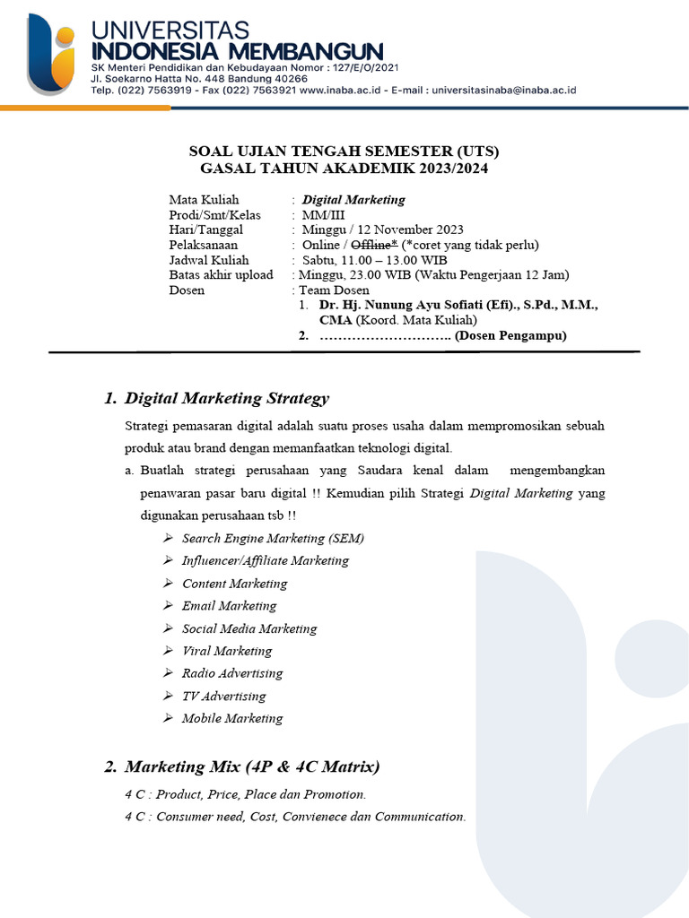 UTS Digital Marketing MM/III | PDF