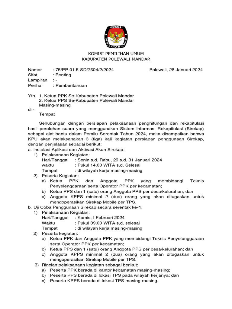 75 - Surat Ke PPK Dan PPS | PDF