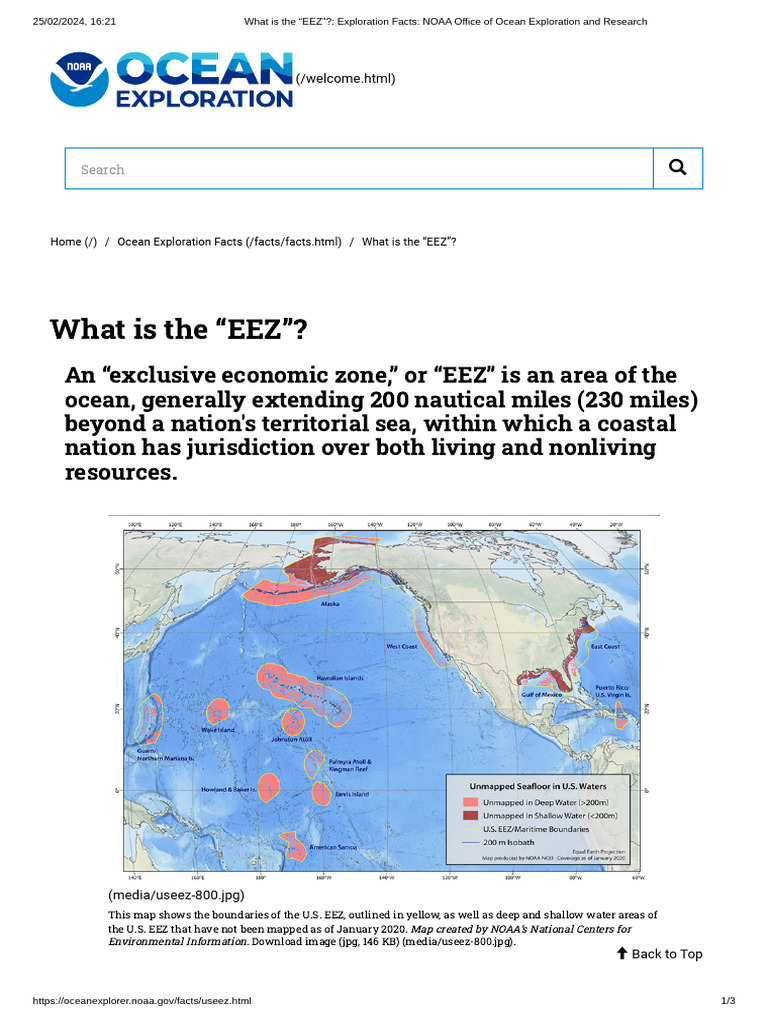 What Is The "EEZ" - Exploration Facts - NOAA Office of Ocean ...