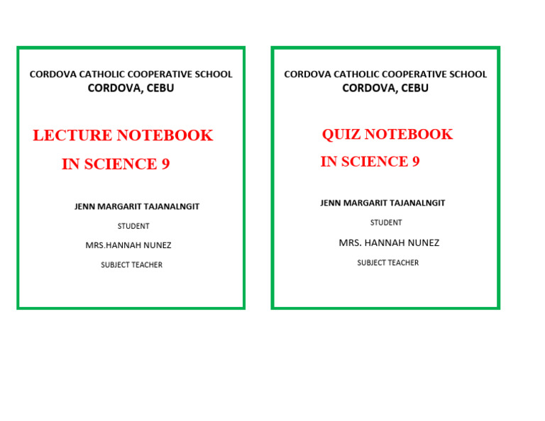 Notebook Cover | PDF