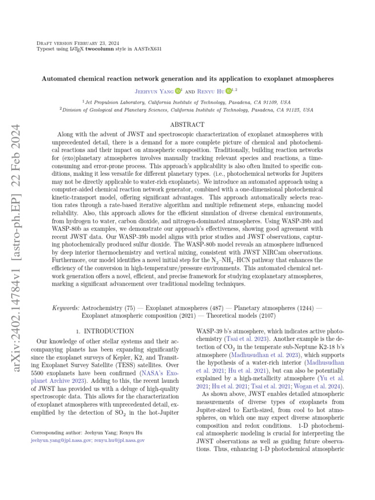 Automated Chemical Reaction Network Generation and Its Application To ... Automated Chemical Reaction Network Generation and Its Application To ...