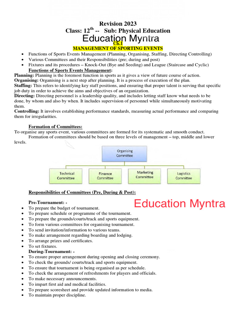 P.E. Revision Xii | PDF