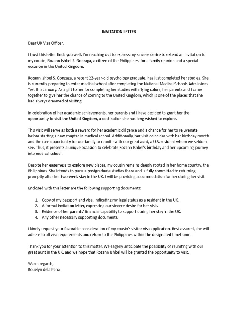 Invitation Letter | Download Free PDF | Travel Visa