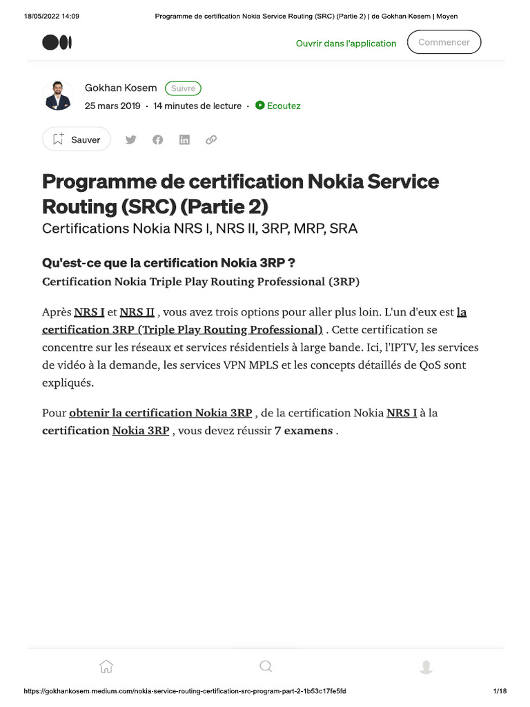 Programme de Certification Nokia Service Routing (SRC) (Partie 2) | PDF