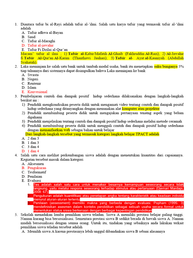 Pendidikan dan Tafsir Islam | PDF