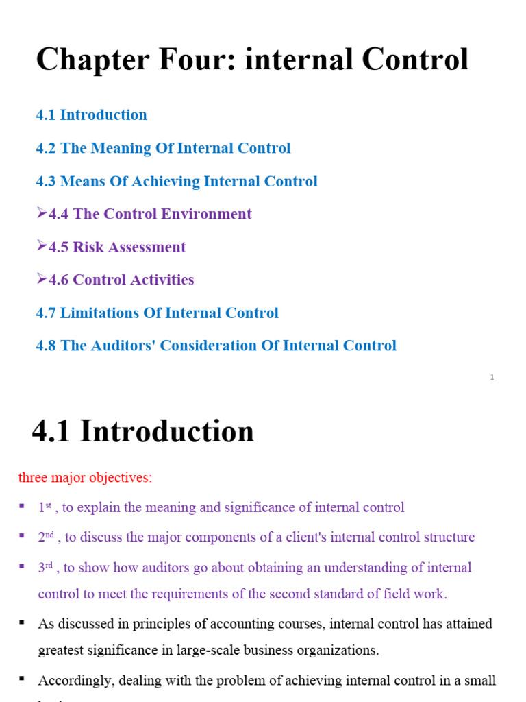 Audit ch-4 | PDF | Internal Control | Audit