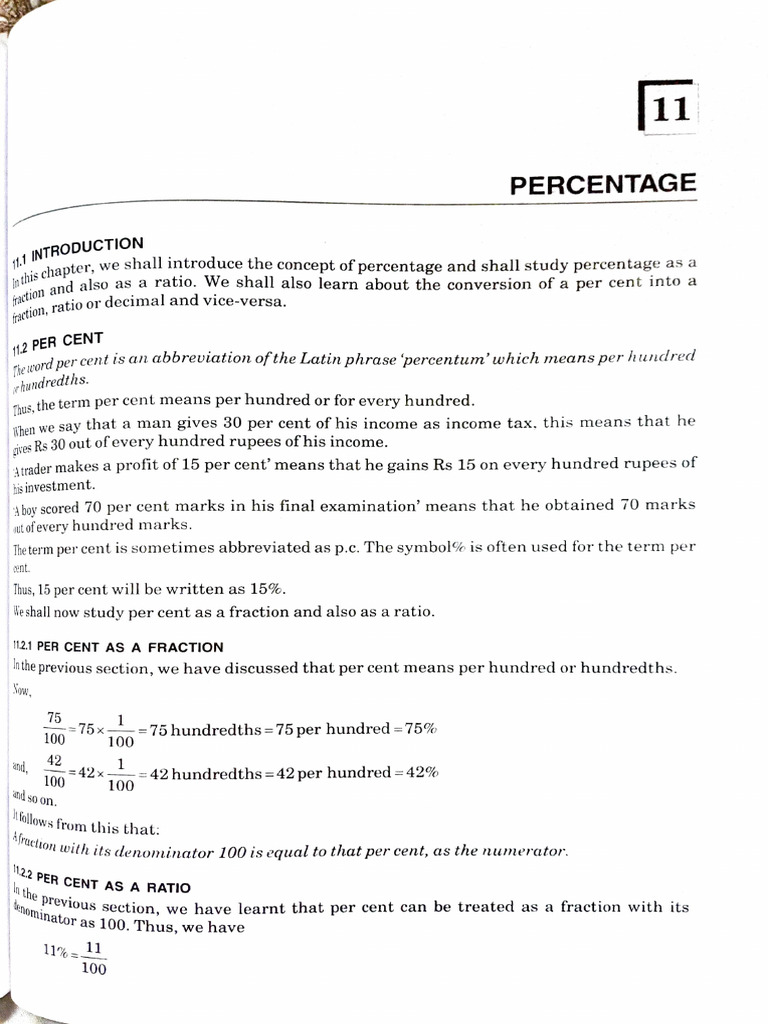 Percentage Pdf