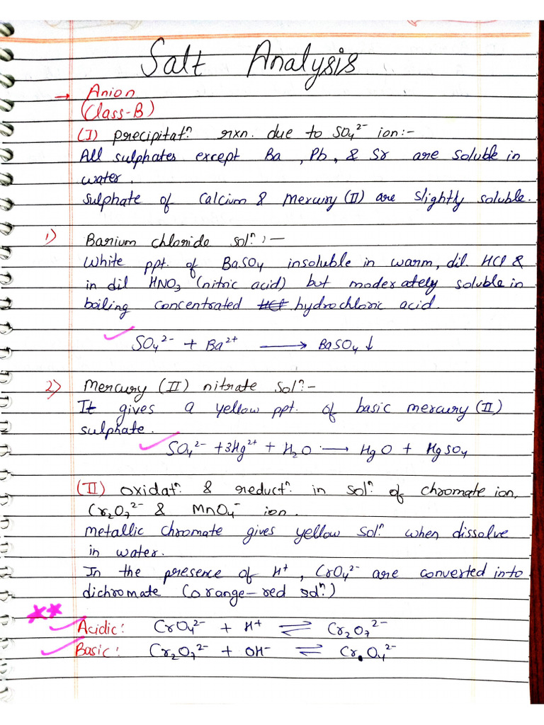 (Salt Analysis) - 1 | PDF