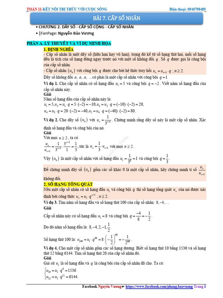 Bai 7 Cap So Nhan CH | PDF