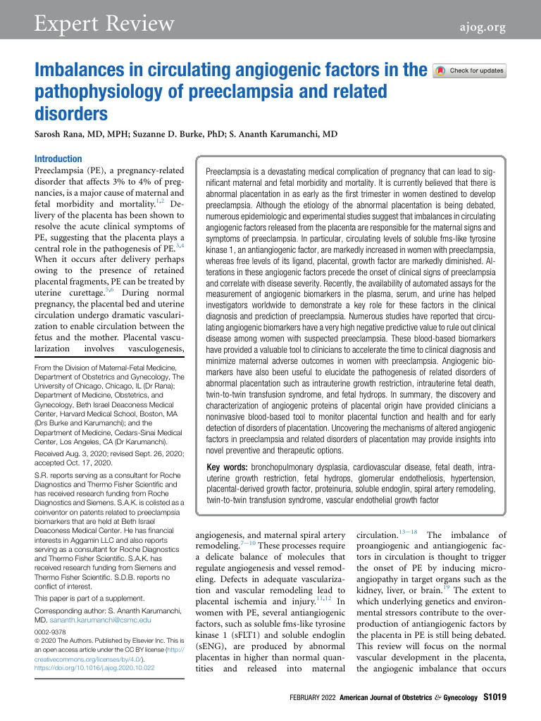 Imbalances in Circulating Angiogenic Factors in TH | PDF | Vascular ...