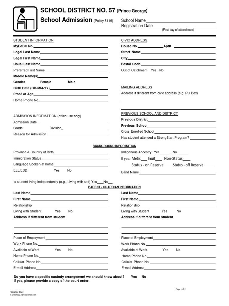 School Admission Form | PDF