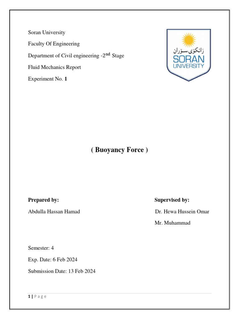 Buoyancy Force Report | Download Free PDF | Buoyancy | Density