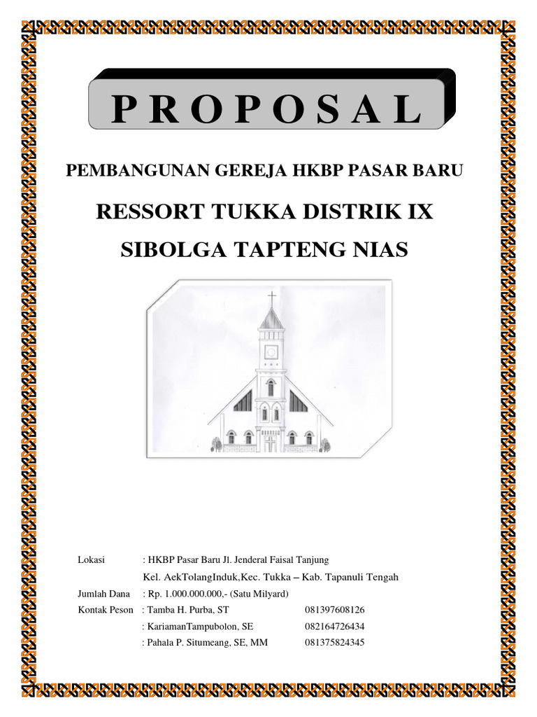 Proposal HKBP Pasar Baru 2021 | PDF