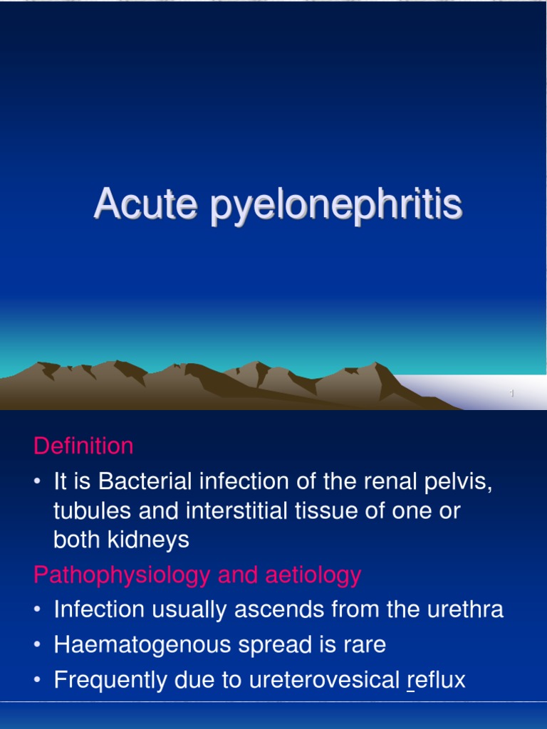 Acute Pyelonephritis | PDF | Medical Specialties | Clinical Medicine