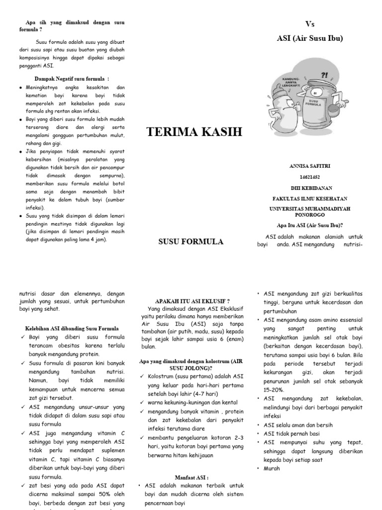 Leaflet Susu Formula | PDF