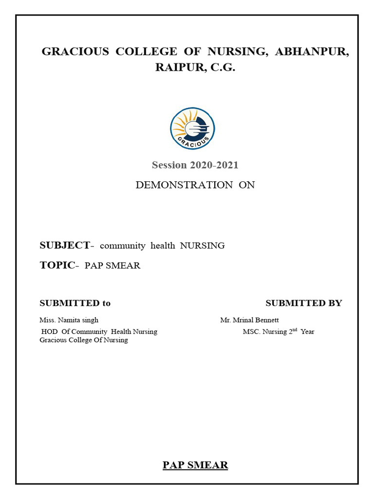 Pap Smear | PDF | Cytopathology | Vagina