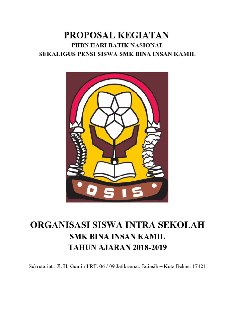 PROPOSAL KEGIATAN Hari Batik | PDF