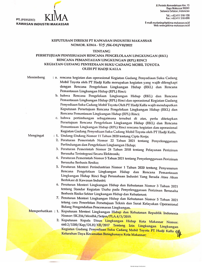 RKL RPL Rinci - Depo Makassar | PDF